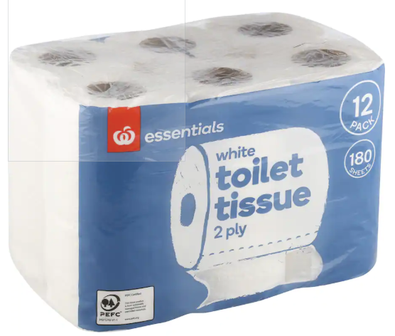 Essentials Toilet Paper 12pk White 2ply – Limitless Distribution Ltd